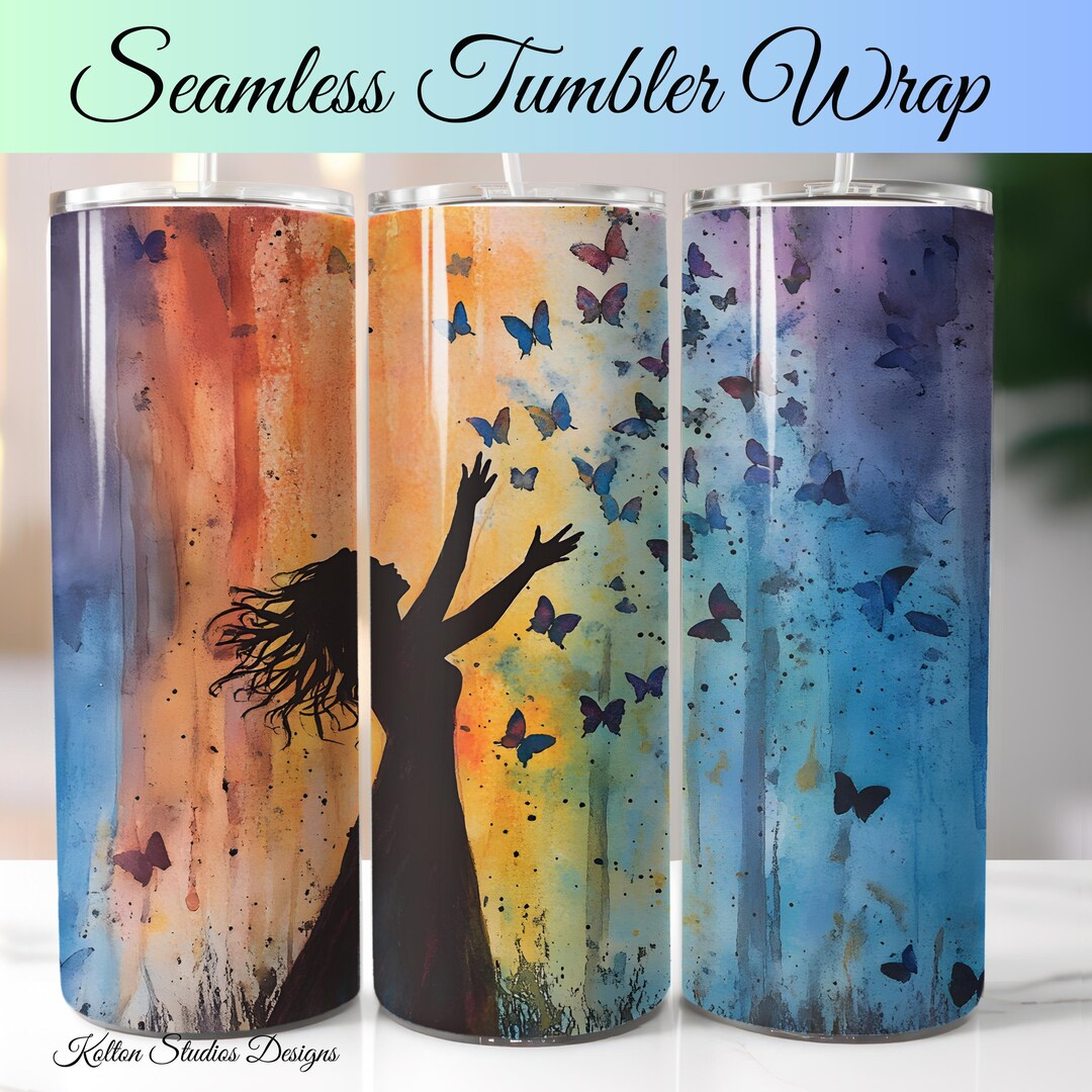 Watercolor Lady Silhouette Release Butterflies, Renewed, Butterflies ...