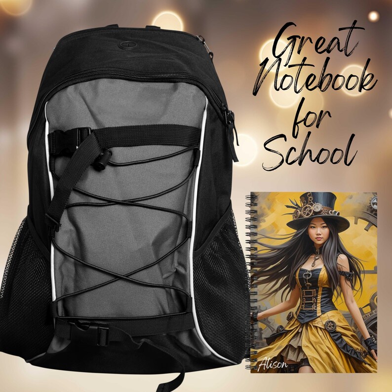 Personalized Gothic Steampunk Asian Woman Spiral Notebook - Etsy