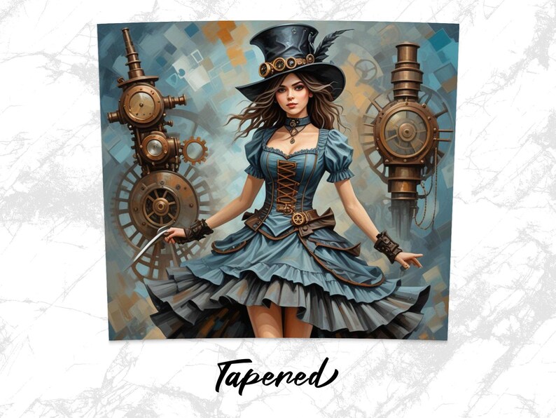 Steampunk Victorian Lady Tumbler Wrap, Steampunk Artwork Tumbler Wrap ...