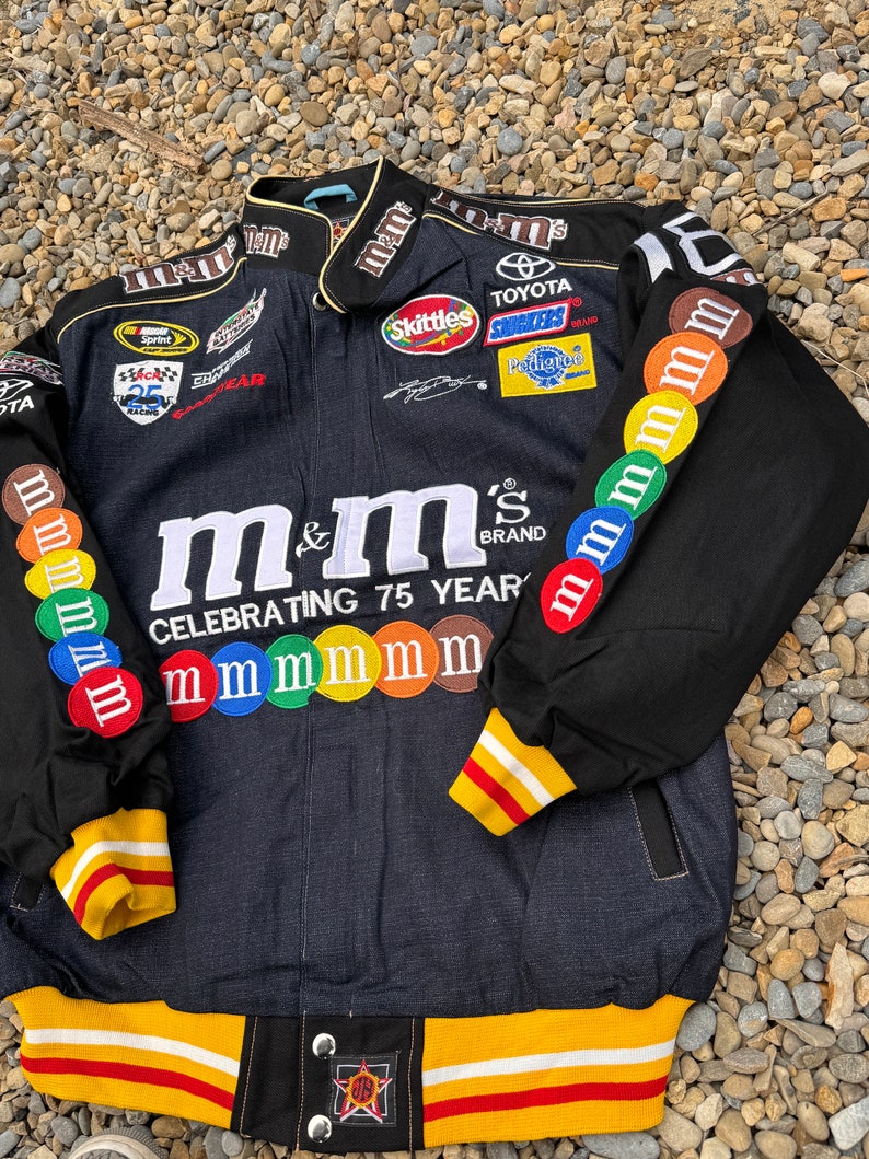 Vintage Style M&M Racing Team Nascar Embroidery Jacket Large - Etsy
