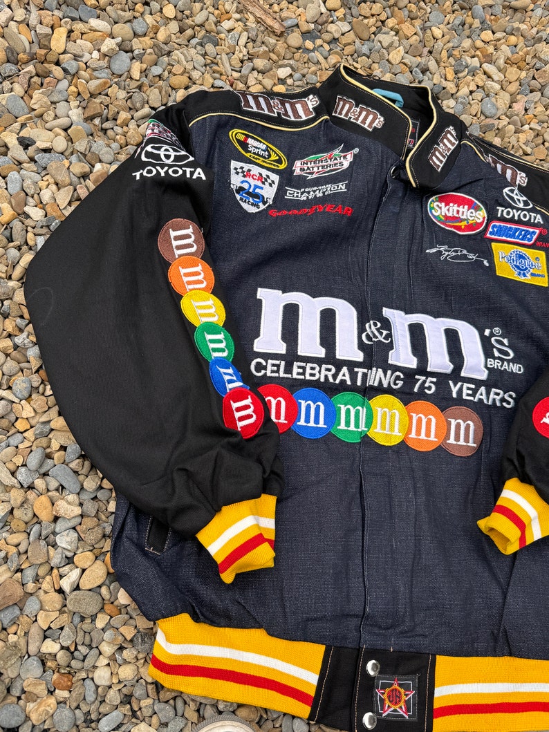 Vintage Style M&M Racing Team Nascar Embroidery Jacket Large - Etsy