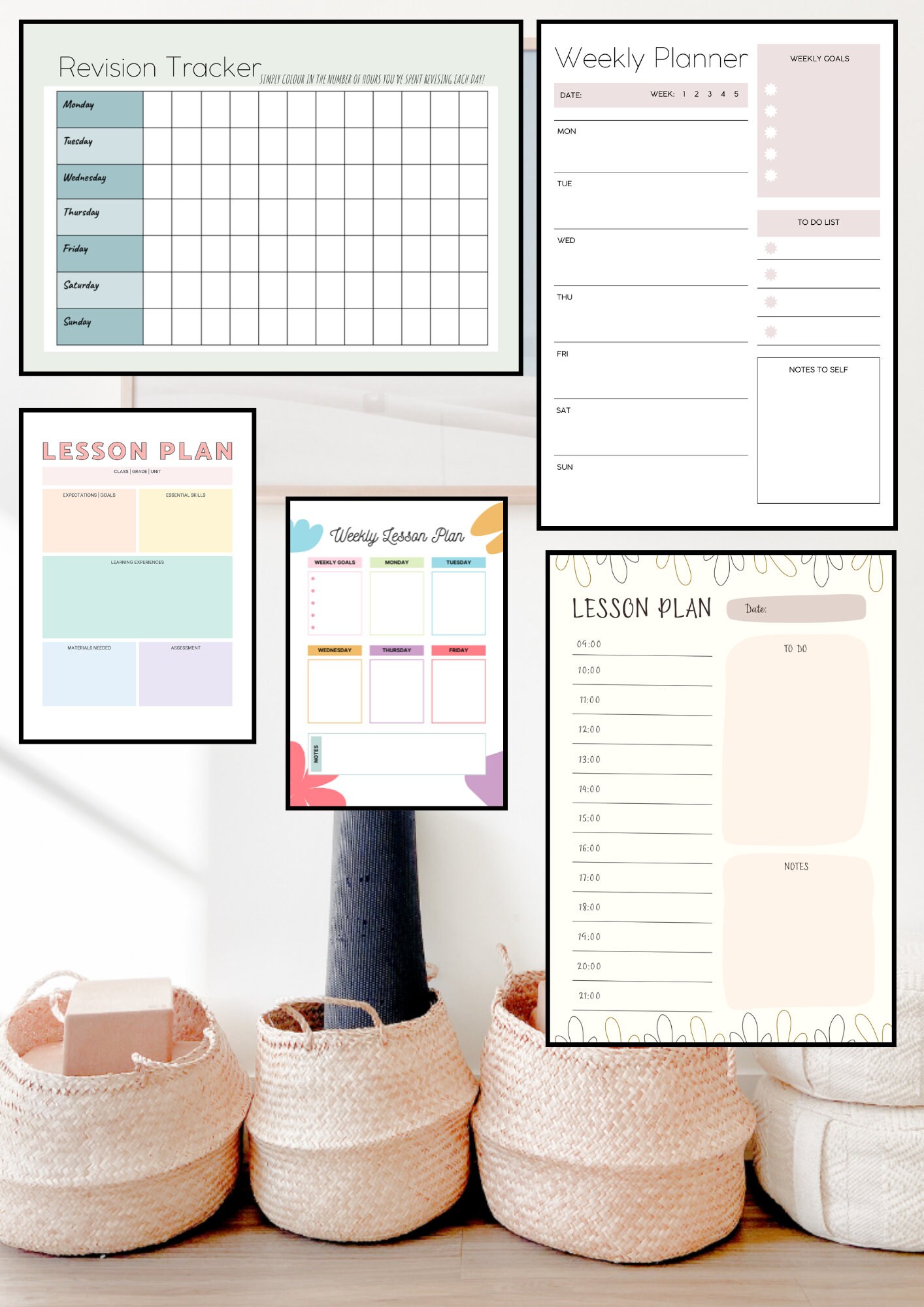REVISION TRACKER & Teacher Lesson Planners - Etsy