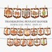 Thanksgiving Kids Pennant Banner, Fall Harvest Decor, Autumn Bunting ...
