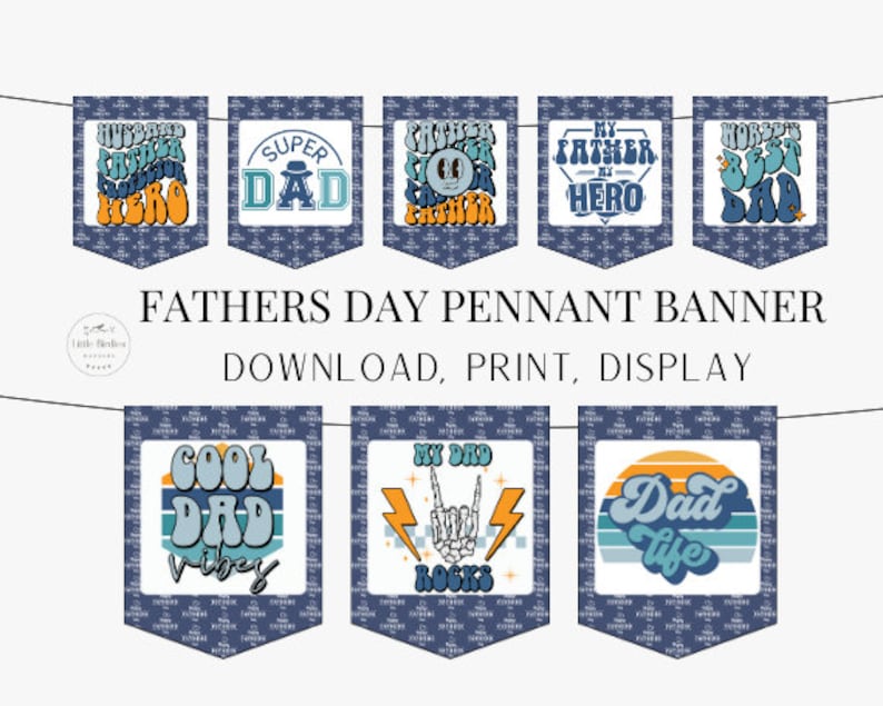 Feliz Día del Padre Banderín Bunting Banner / Decoración imprimible ...