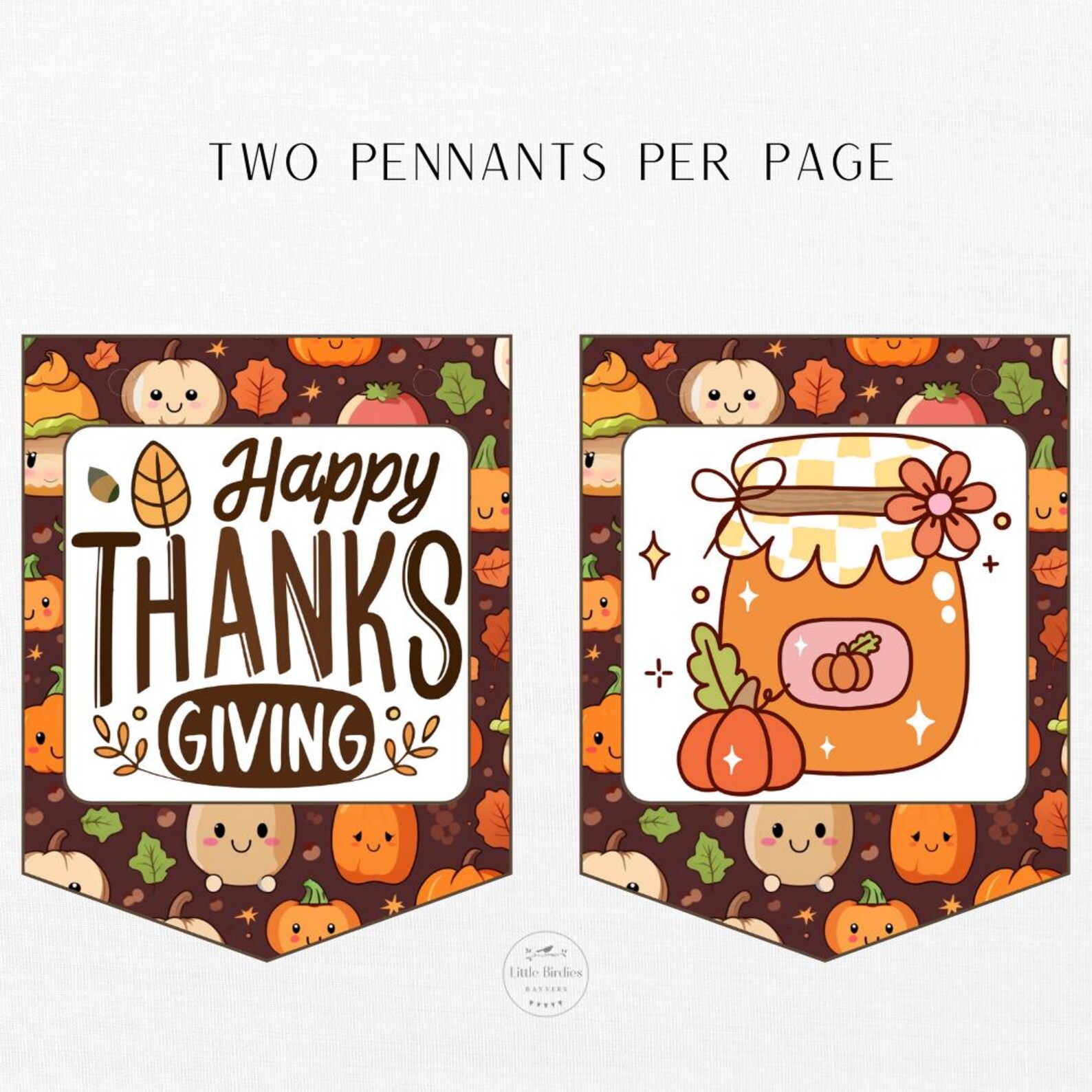 Thanksgiving Kids Pennant Banner, Fall Harvest Decor, Autumn Bunting ...