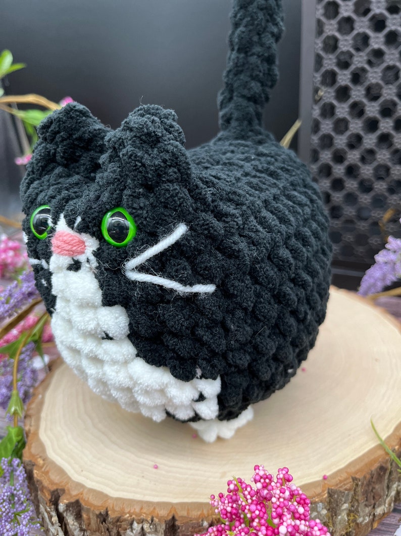 Black and White Tuxedo Fat Cat Plushie - Etsy