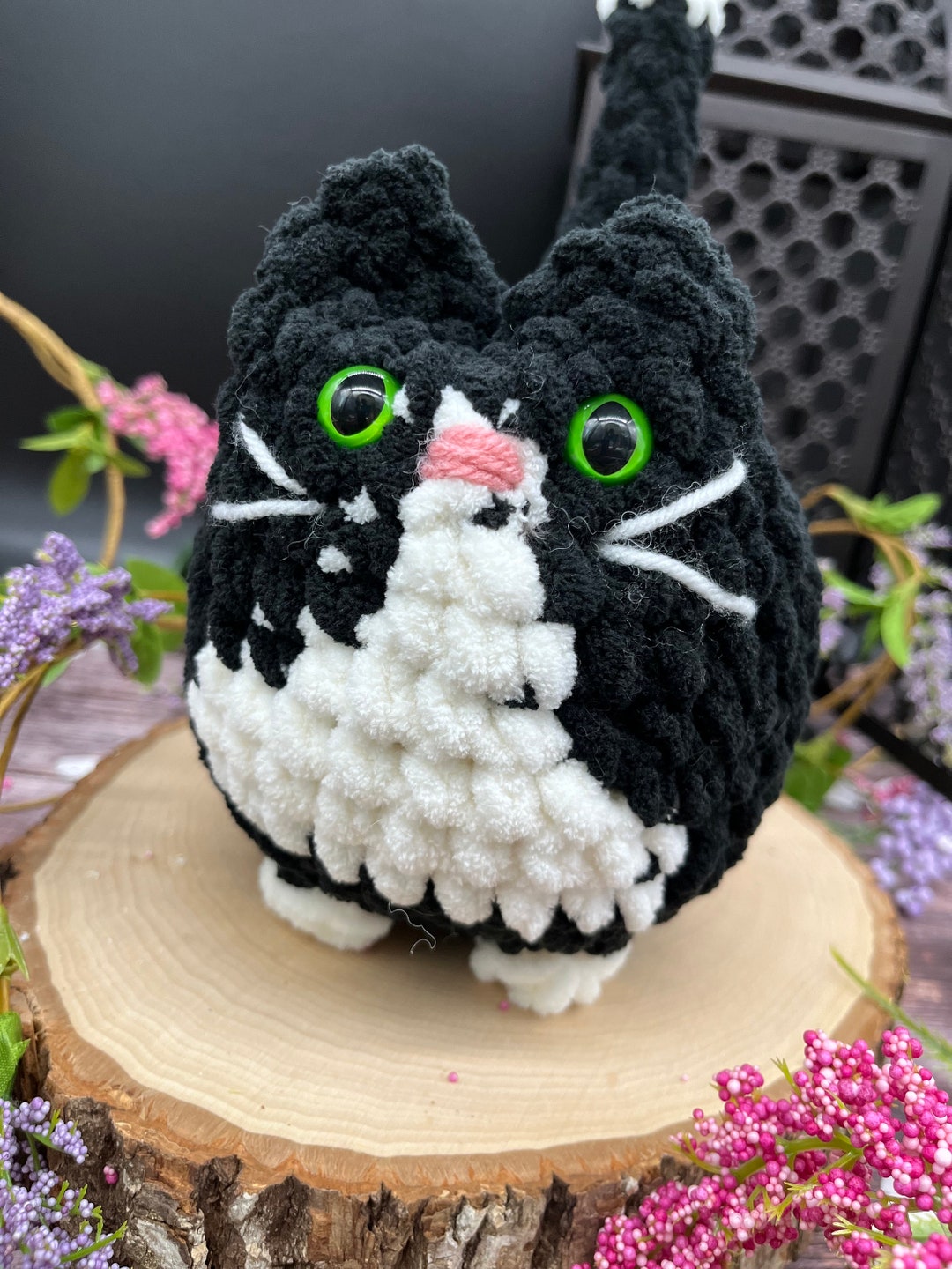 Black and White Tuxedo Fat Cat Plushie - Etsy
