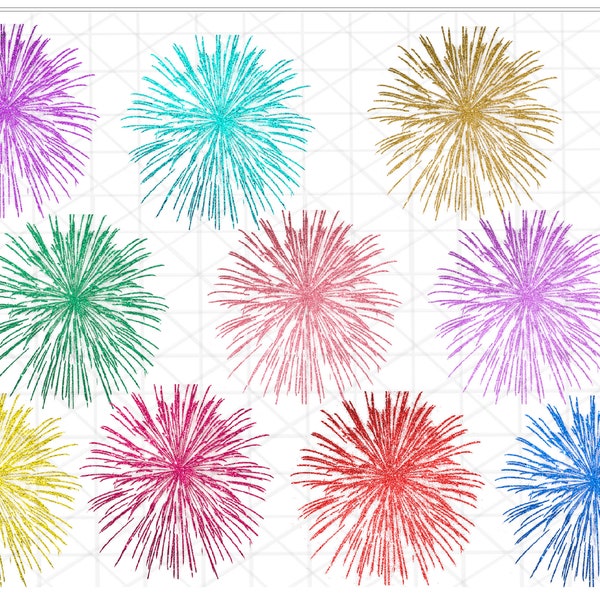Fireworks Clipart - Etsy