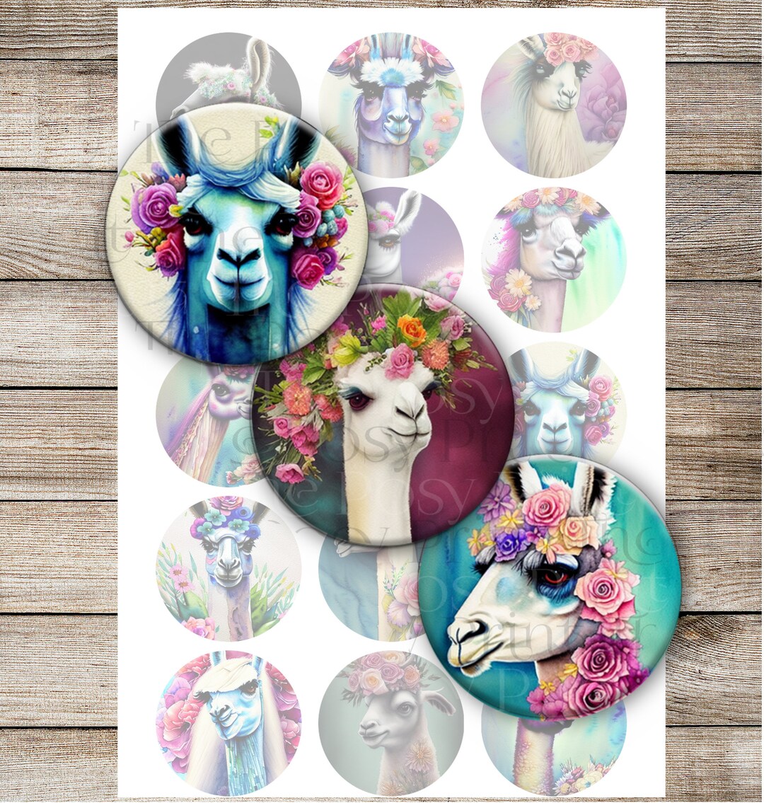 Fantasy Collage, Llama Collage, Llamas, Alpaca, Instant Download, 1 ...