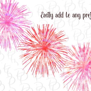 Fireworks Clip Art, Watercolor Clipart, 4th of July, New Years ...