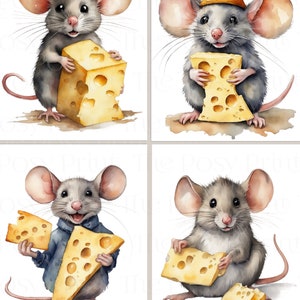 Mouse and Cheese, Printable Download, 8x10 Digital Printing, Cards ...