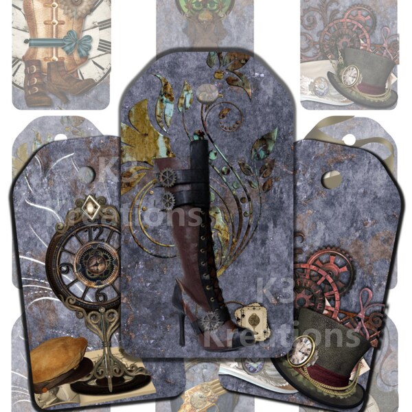 Steampunk Tags - Etsy