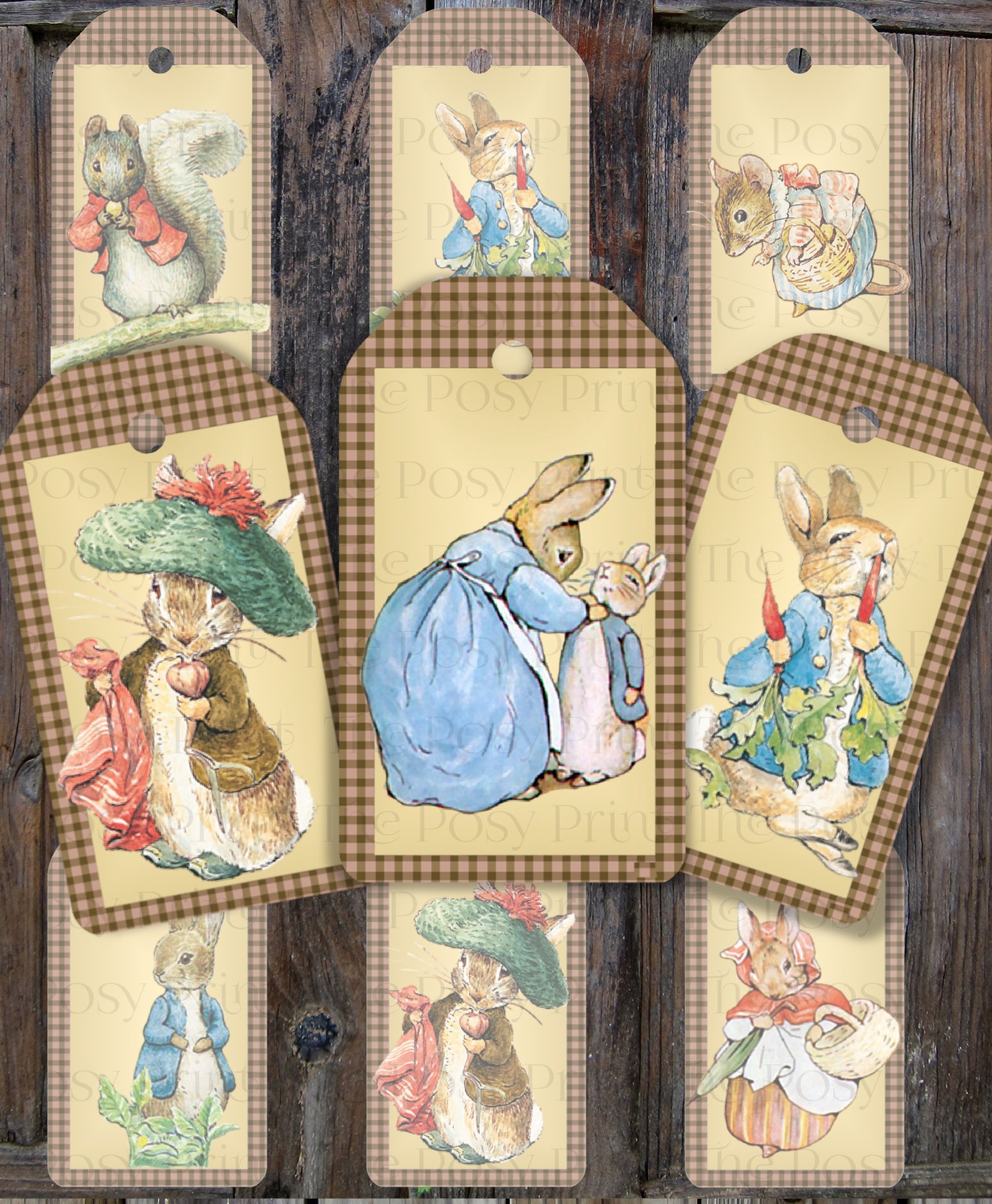 Peter Rabbit Tags Beatrix Potter Tags Vintage Look Peter - Etsy