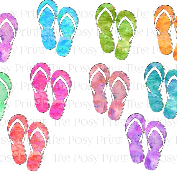 Flip Flops Clipart - Etsy