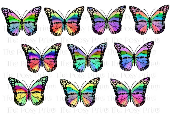 Butterfly Clipart Butterfly PNG Printable Clip Art 10 - Etsy