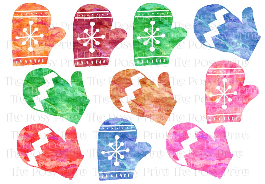 Christmas PNG, Mittens Clip Art, Holiday Sublimation, Printable Clip ...