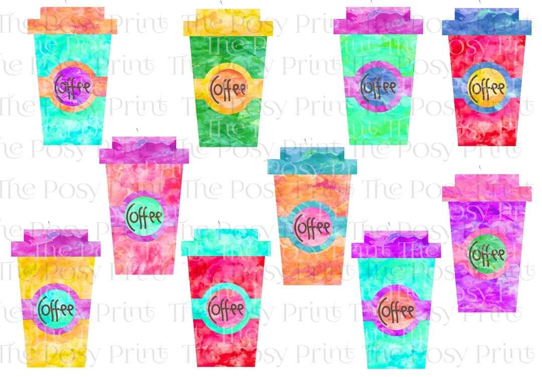 Coffee Cup PNG, Coffee Clipart, Watercolor Coffee, Printable, 10 ...