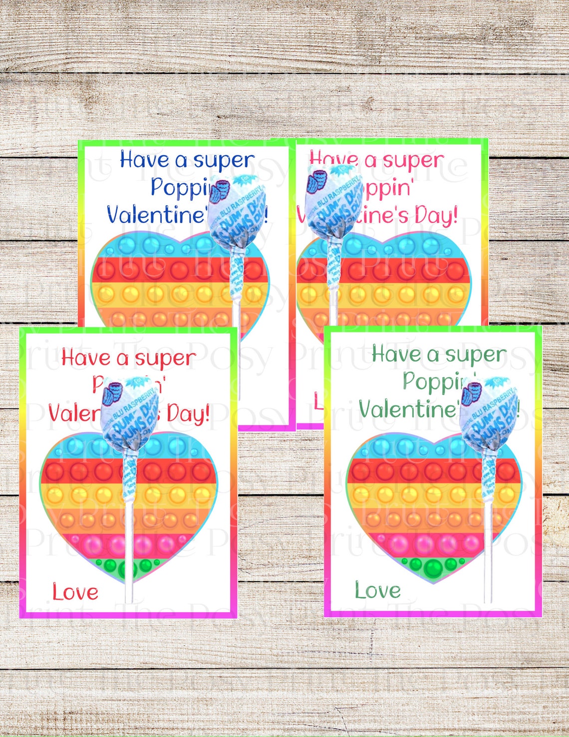 Heart Pop It Lollipop Tag Edit Online Pop It Tags Printable - Etsy