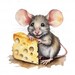 Mouse and Cheese, Printable Download, 8x10 Digital Printing, Cards ...
