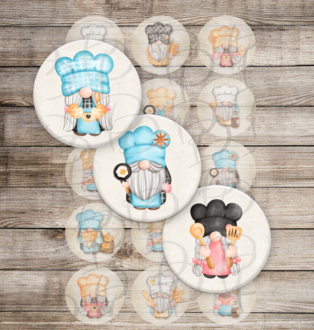 Gnome, Cooking Gnome, Baking Gnome, Food 1 Inch Bottle Cap, Digital ...