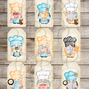 Gnome Tags Gnome Cooking Tags Baking Tags Favor Tags - Etsy