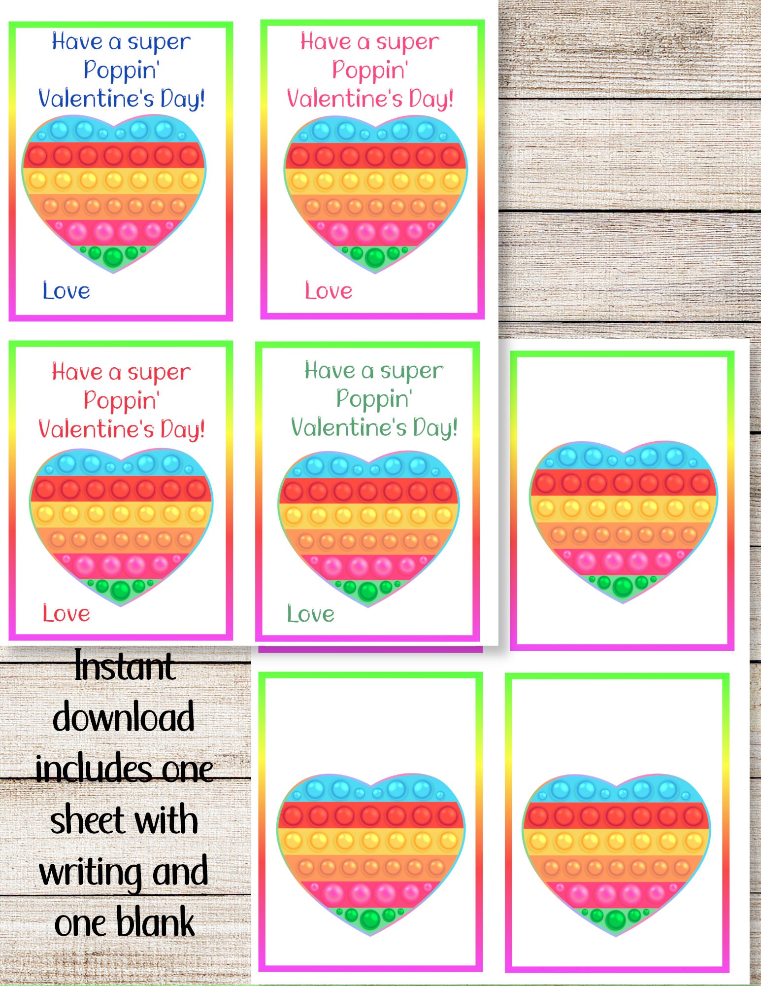 Heart Pop It Lollipop Tag Edit Online Pop It Tags Printable - Etsy