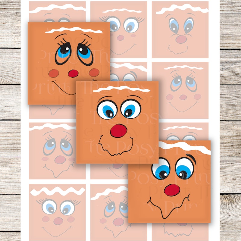 Gingerbread Face Svg - Etsy