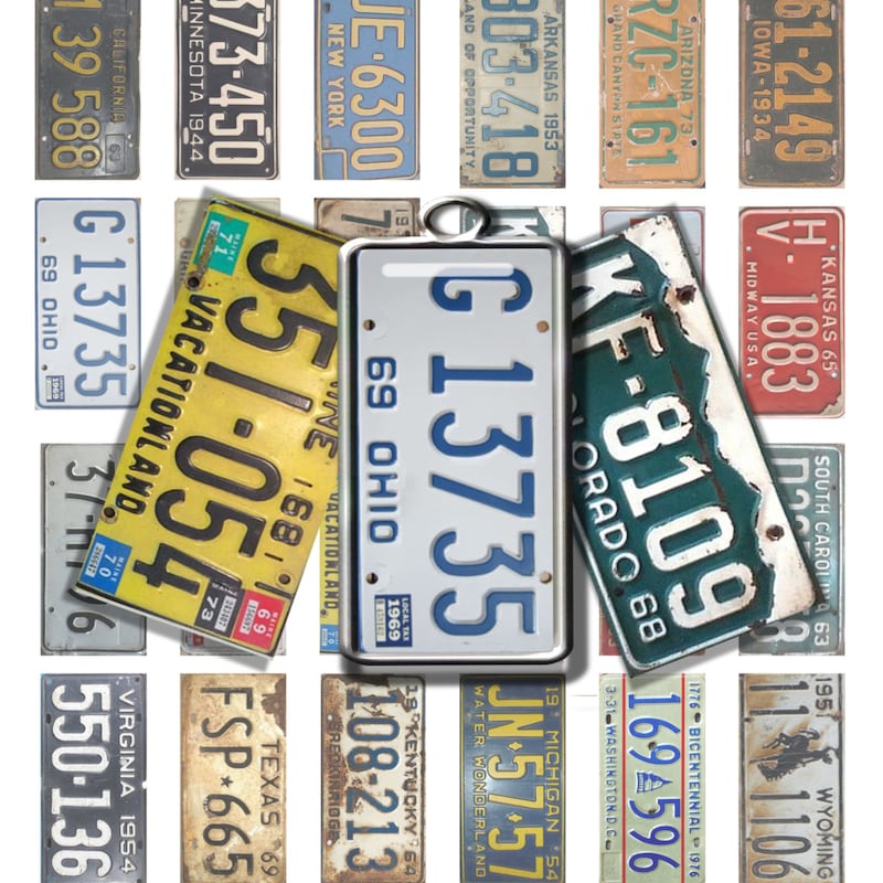 Vintage License Plates - Etsy