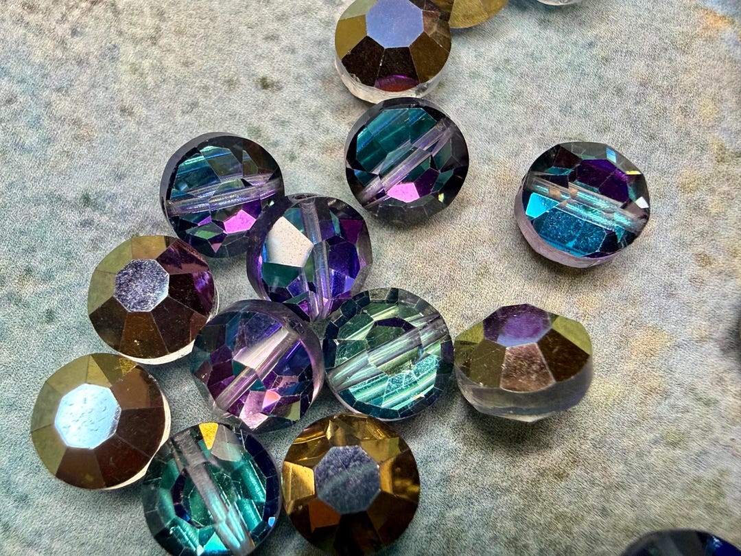 Rare Vintage Swarovski - 7mm Tablet (lentil, Pill) Beads #5100 ...