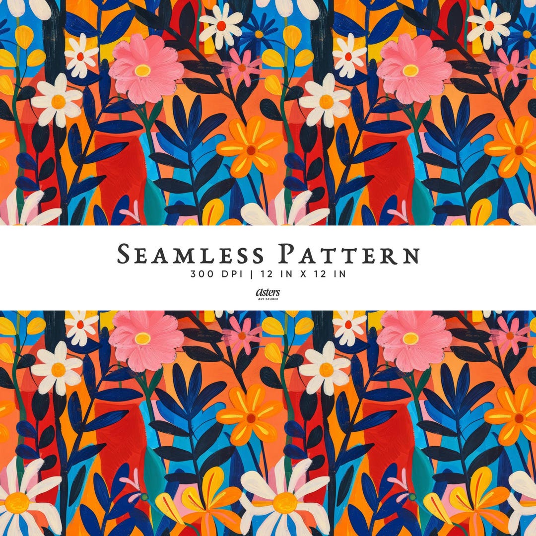 Henri Matisse Digital Paper Matisse Floral Henri Matisse Seamless ...