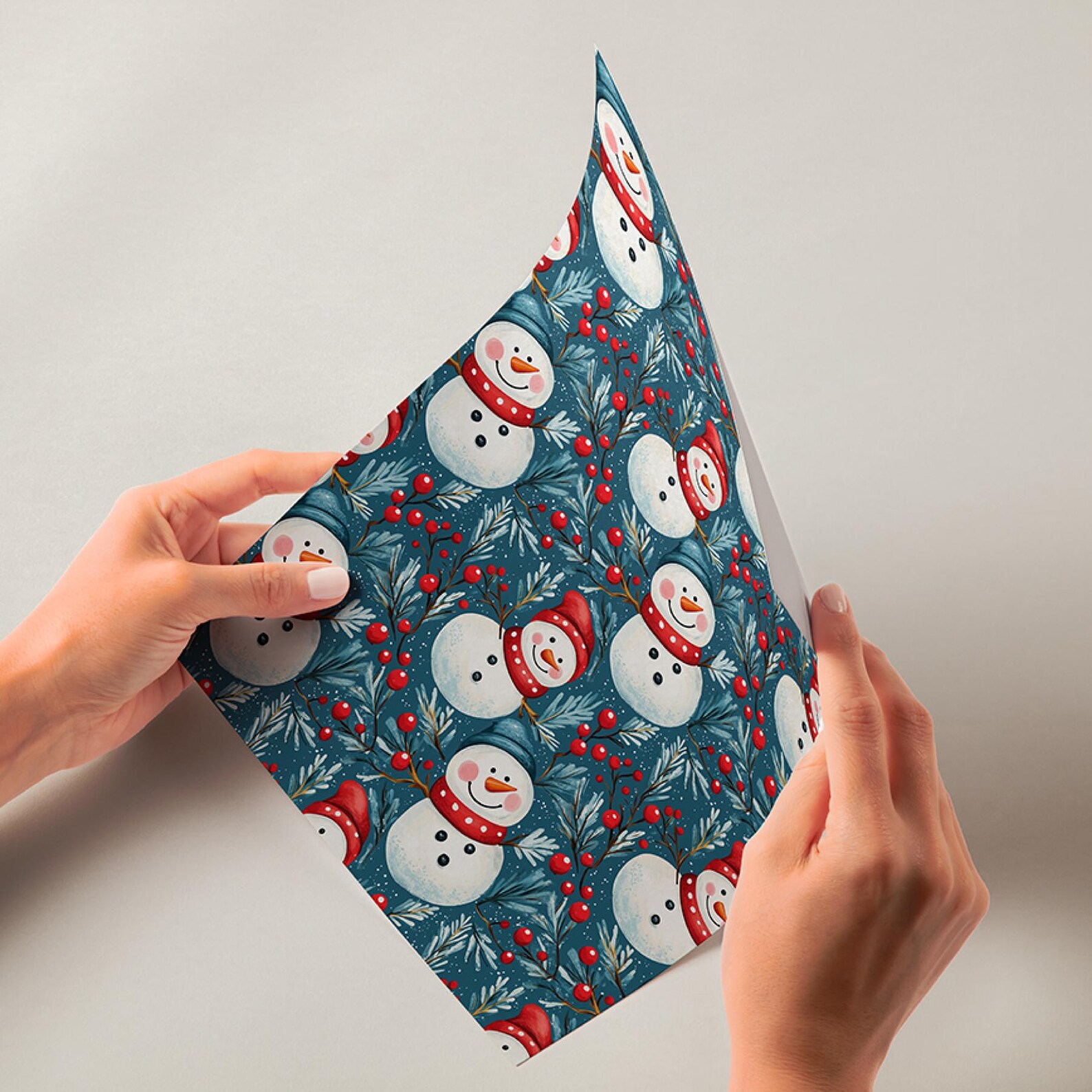 Christmas Snowman Digital Paper Snowman Seamless Pattern Winter Snowman ...