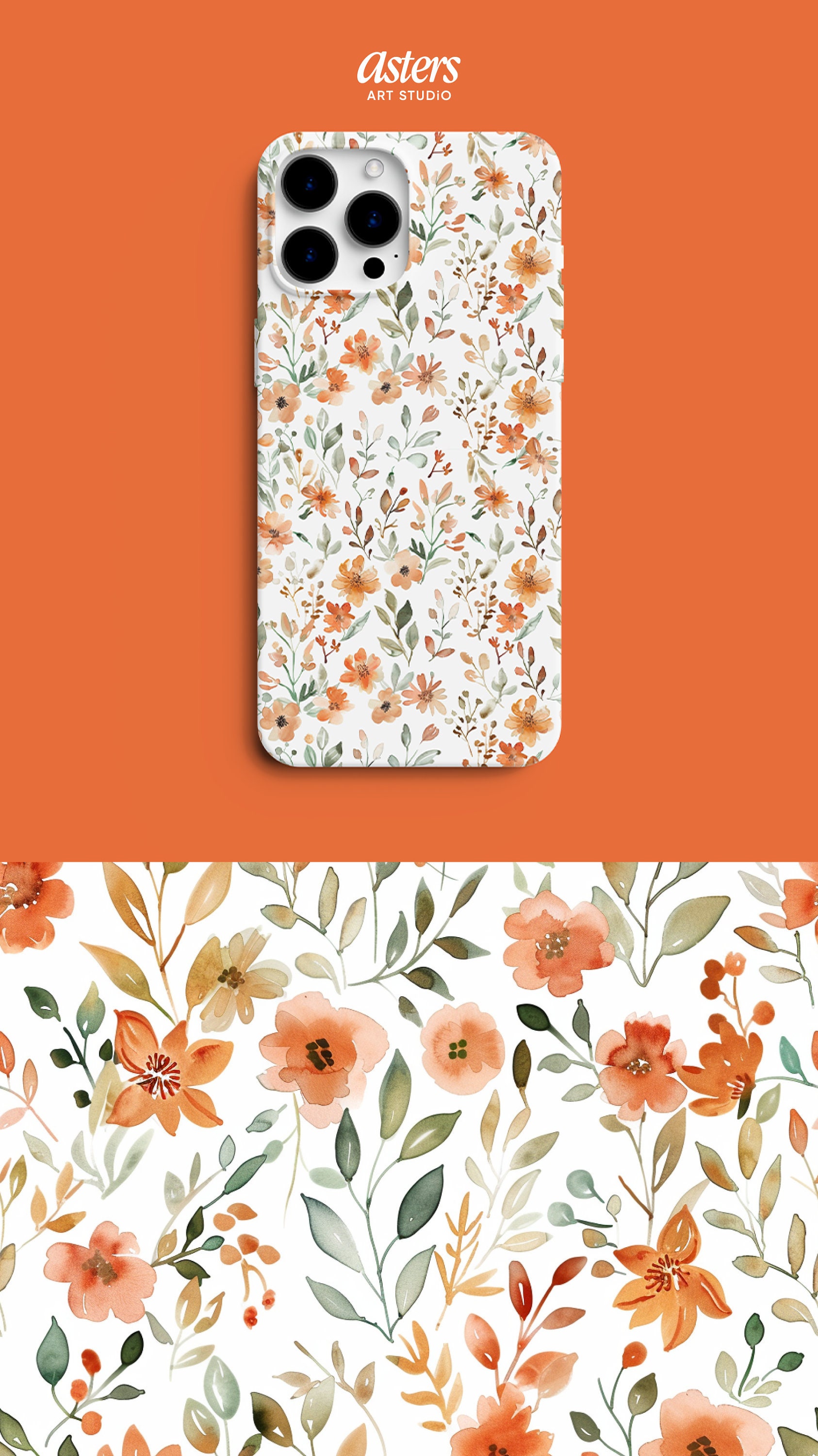 Fall Ditsy Floral Pattern Fall Floral Seamless Print Autumn Digital ...