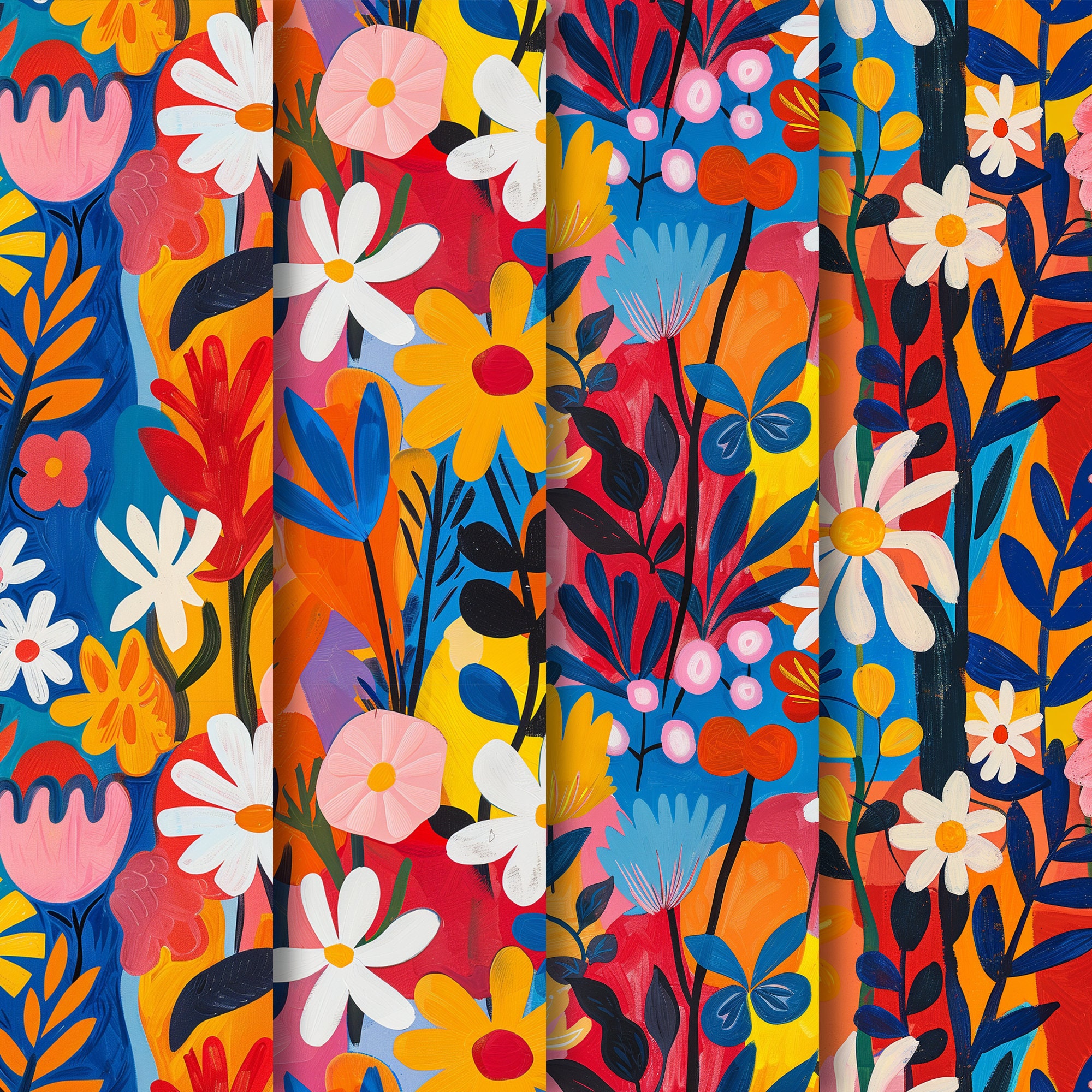 Henri Matisse Digital Paper Matisse Floral Henri Matisse Seamless ...