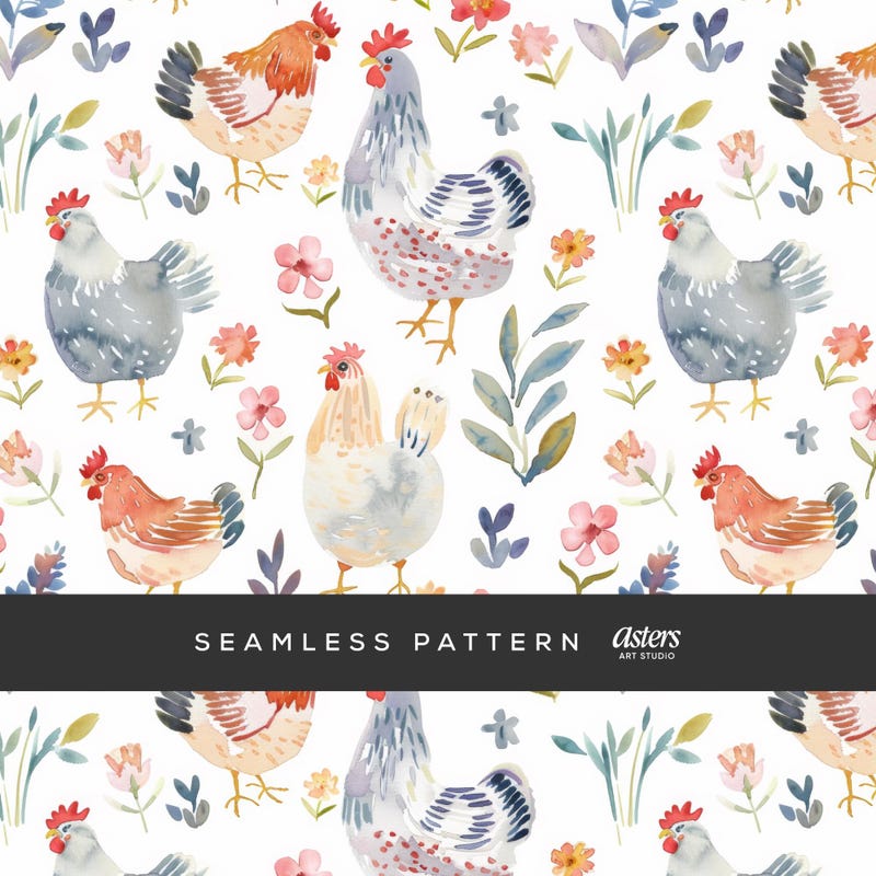 Rooster Wallpaper - Etsy