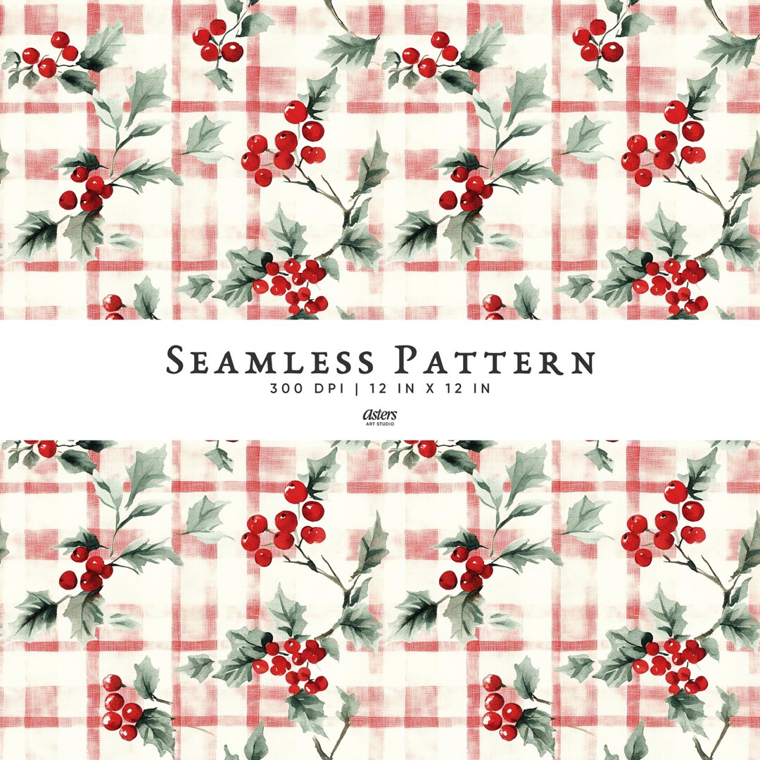 Christmas Plaid Seamless Pattern Christmas Tartan Seamless Pattern ...