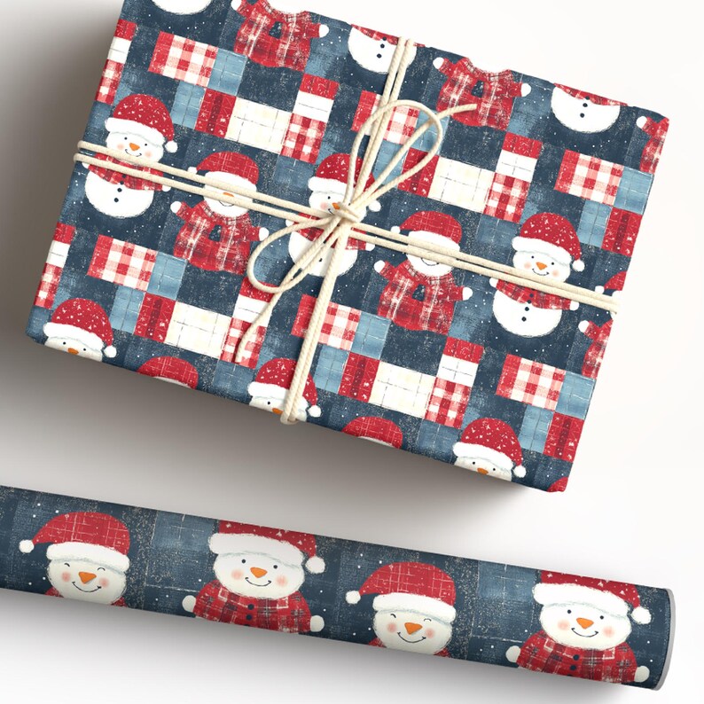 Snowman Digital Paper Christmas Snowman Seamless Pattern Winter Snowman ...