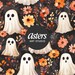 Halloween Ghost Floral Seamless Pattern, Spooky Cute Autumn Digital ...