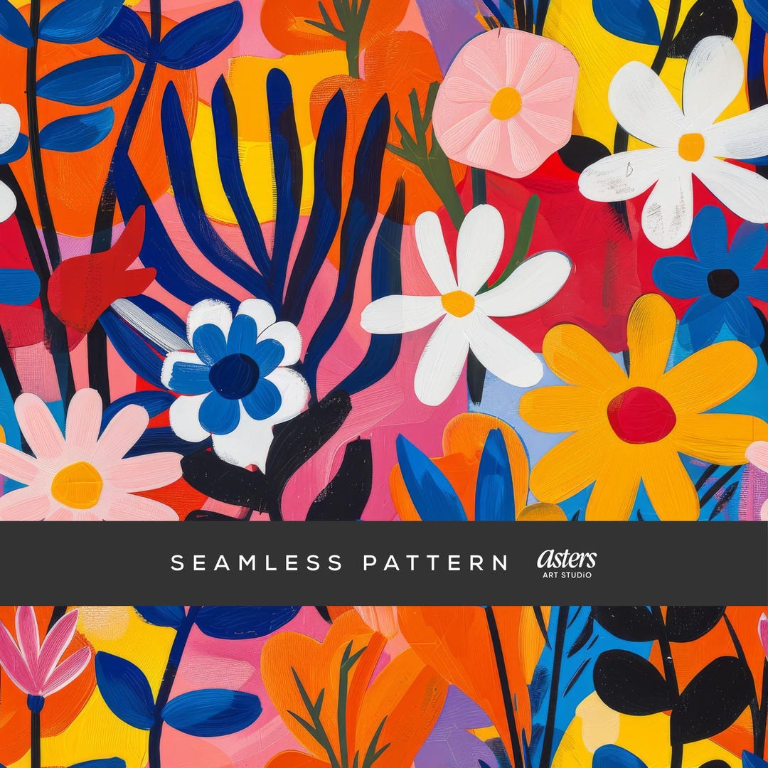 Henri Matisse Digital Paper Matisse Floral Henri Matisse Seamless ...