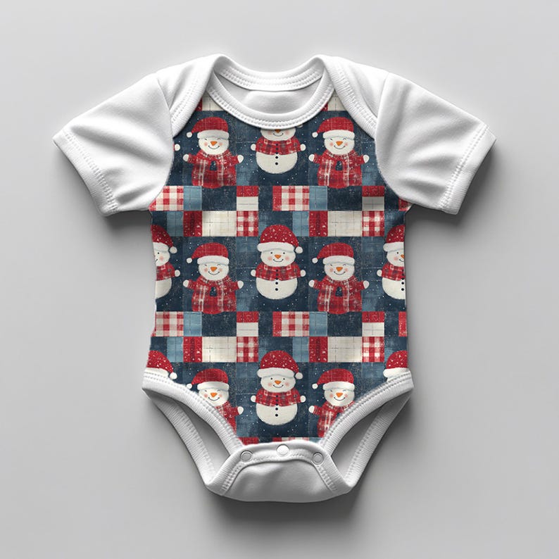 Snowman Digital Paper Christmas Snowman Seamless Pattern Winter Snowman ...