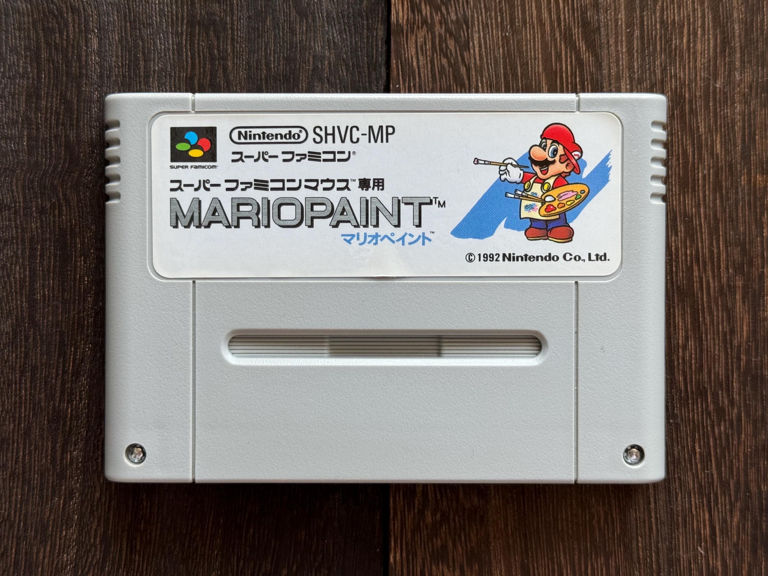 Nintendo Super Famicom SFC Mario Paint Cartridge VHS Tape Japan Import ...