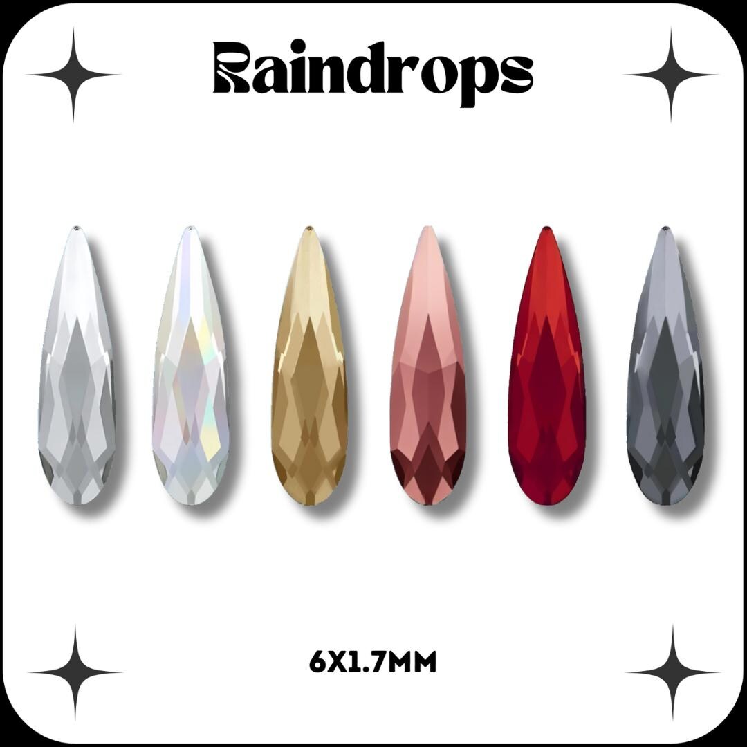 Raindrop Flatback Gem - Etsy