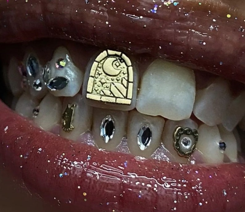 Portal Cap 18k Gold Tooth Charm - Etsy