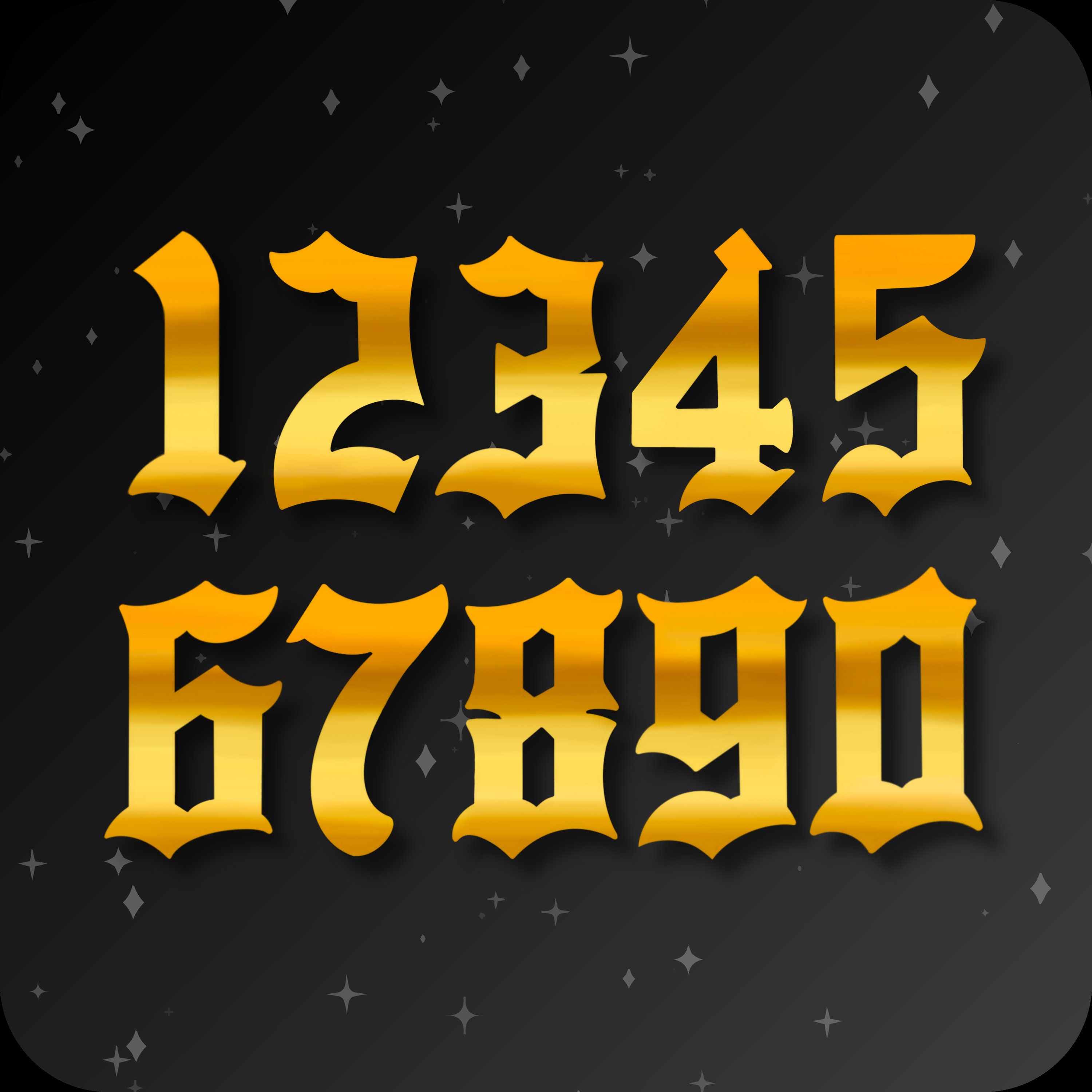 Old English Numbers - Etsy