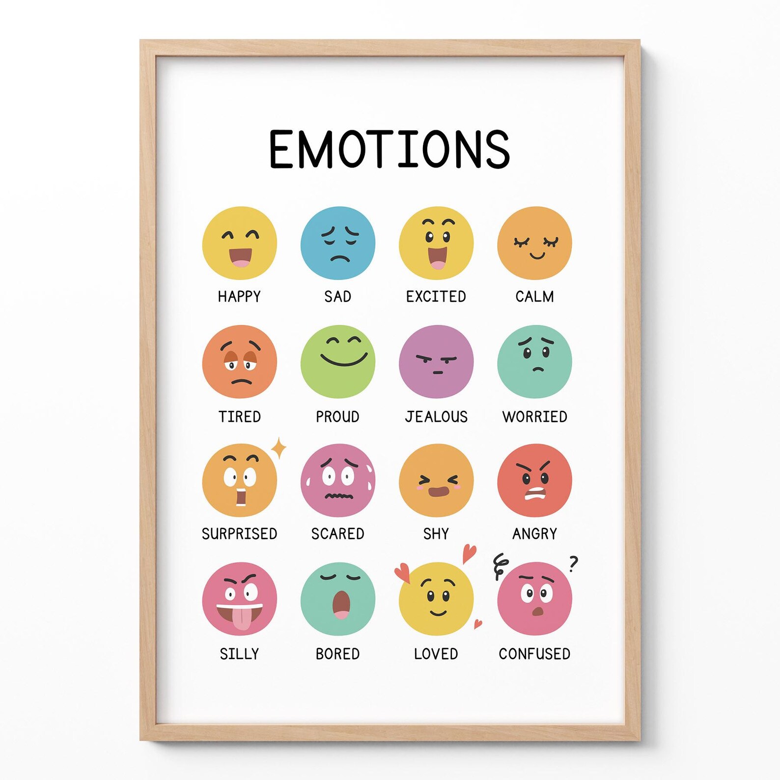 Calm Corner Emotions Poster, Feelings Chart for Kids, Emotional ...
