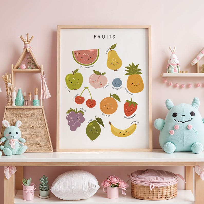 Educational Fruit Poster, Home School Prints, Montessori Classroom ...