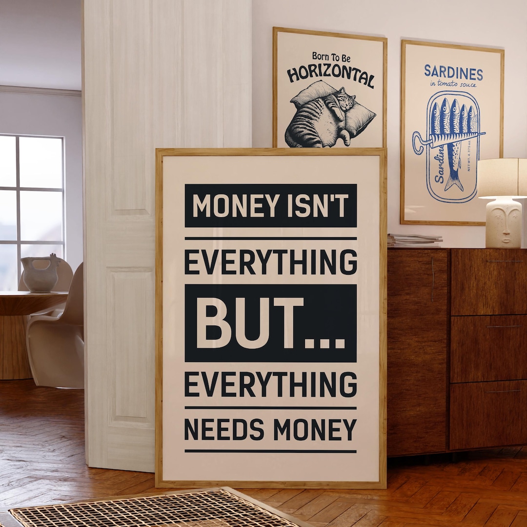 Money Manifestation Poster, Minimalistic Money Quote Print ...