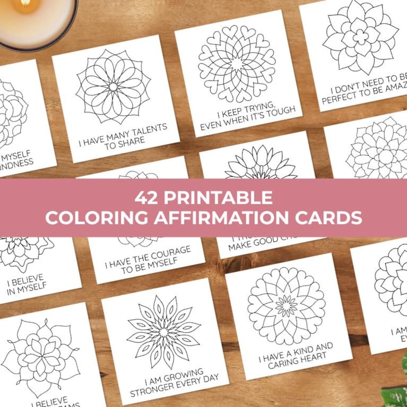 Abstract Coloring Cards - Etsy