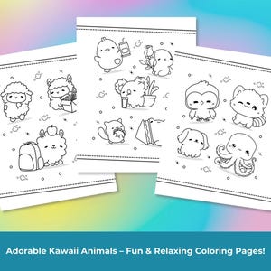 Cute Kawaii Animal Coloring Pages - 20 Printable Sheets | Chibi ...