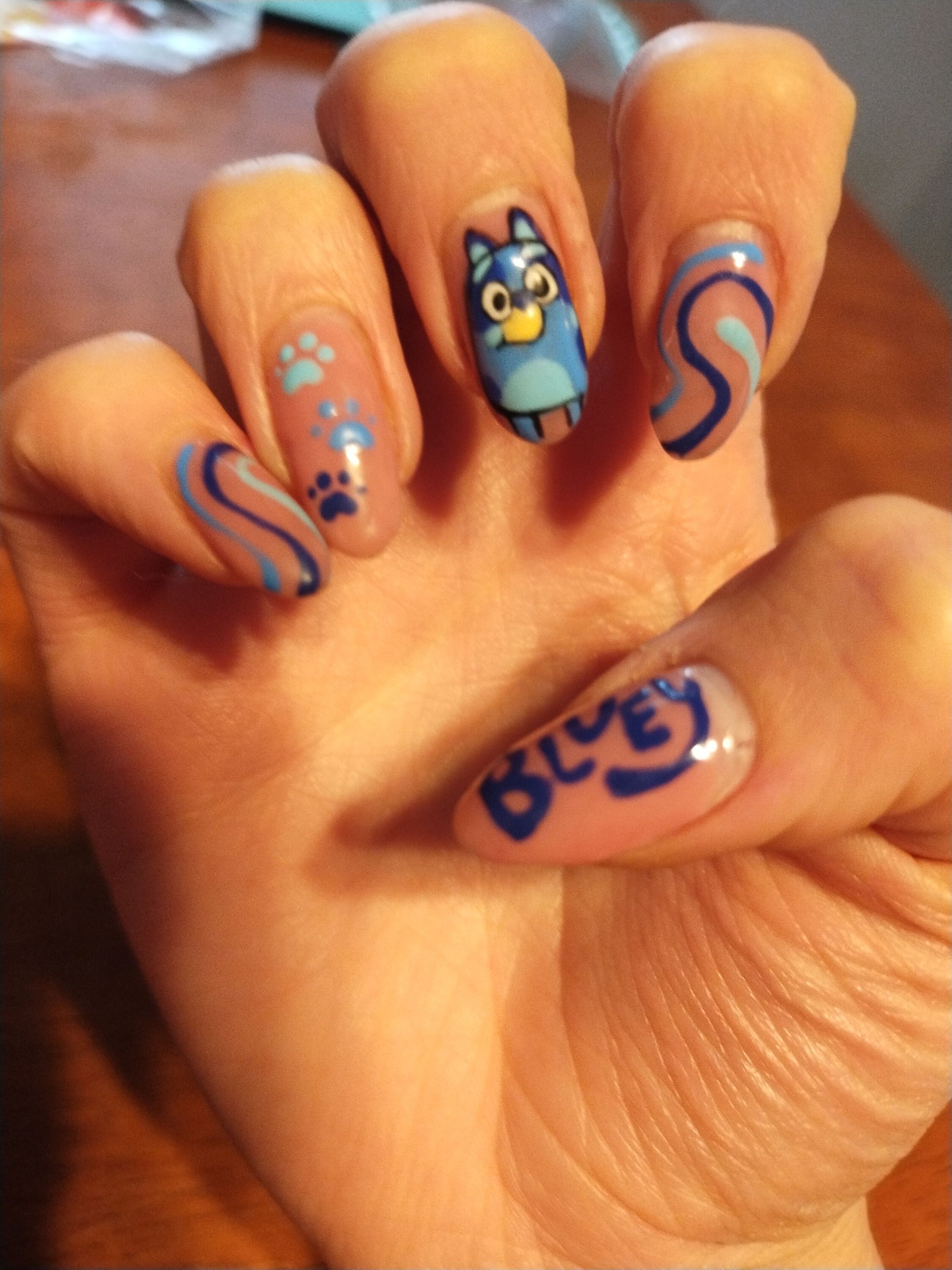 Bluey and Bingo Press on Nails - Etsy