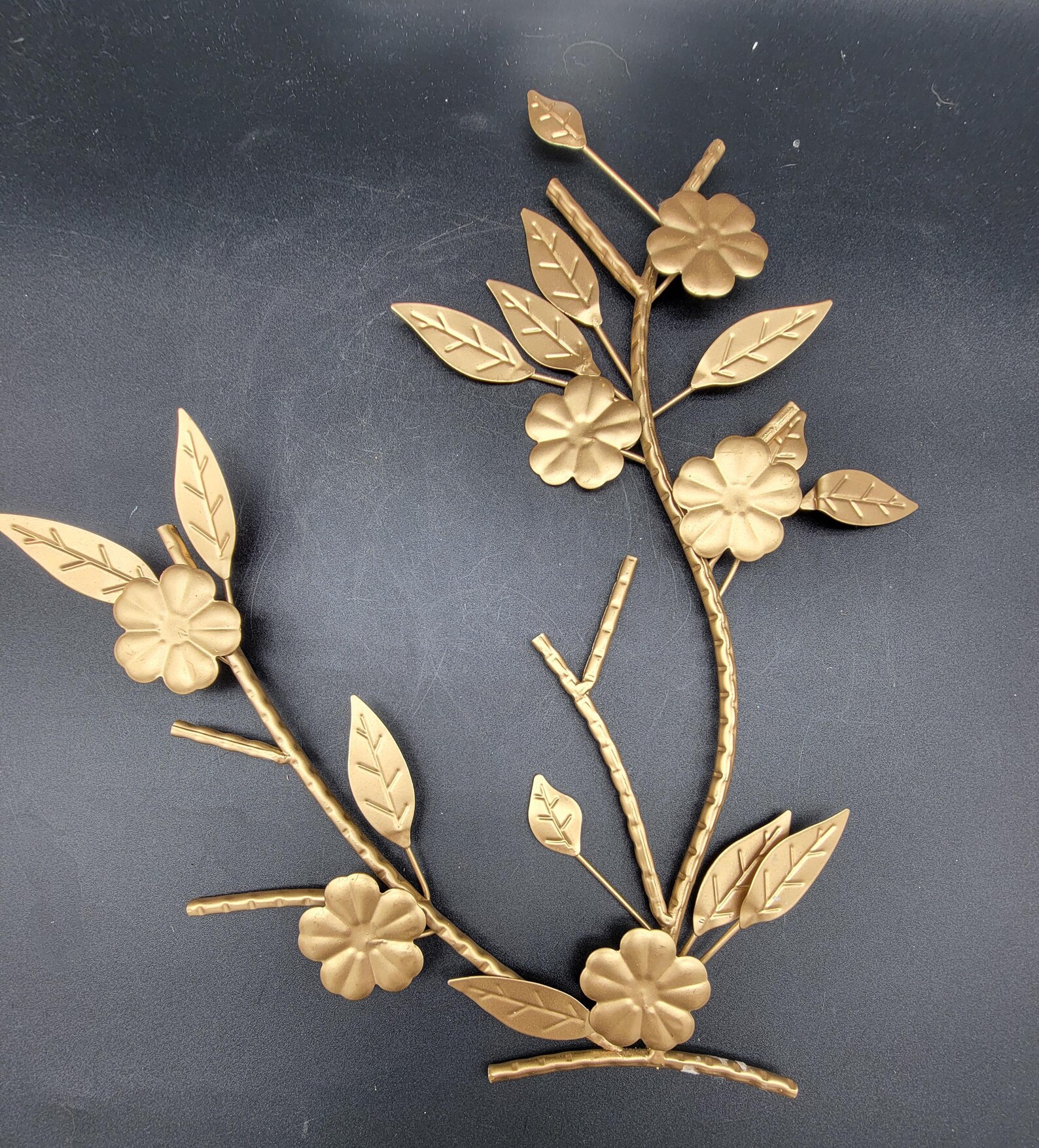 Vintage Metal Brass Flower Floral Wall Hanging - Etsy
